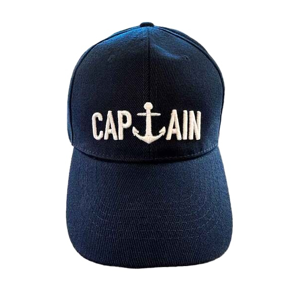 Caps - Captain - Mørk Blå - One-size (Justerbar)