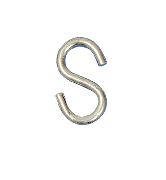 S Krok - Galvanisert - 4mm x 35mm - 8mm x 70mm