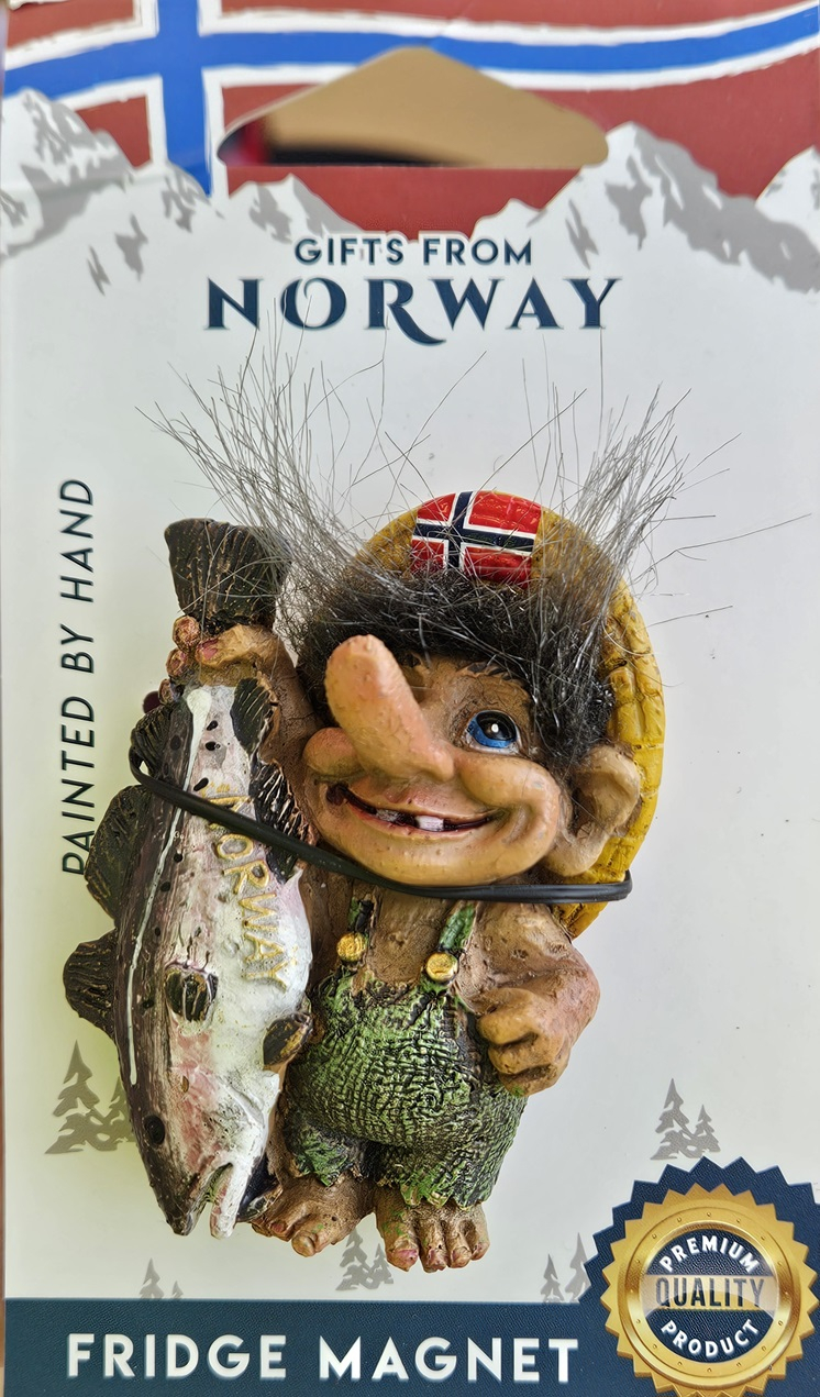 Magnet troll i sydvest med fisk
